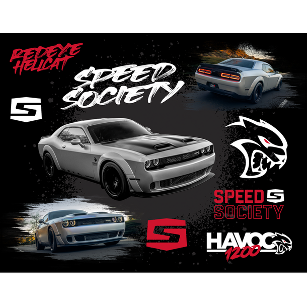 Havoc 1200HP Redeye Hellcat Sticker Sheet – Speed Society